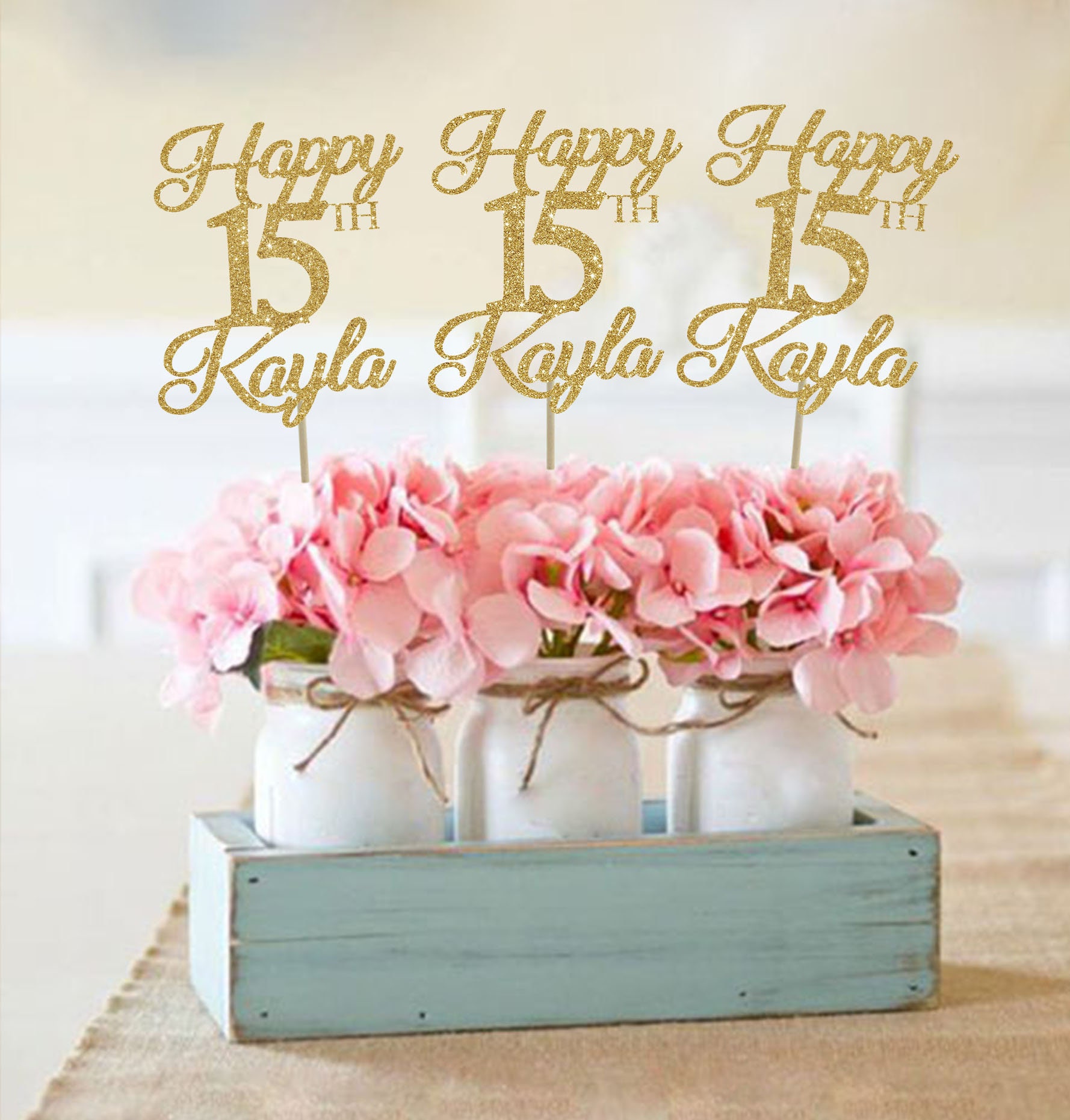 15th Birthday Centerpieces 15 Centerpieces 15th Birthday Party 15th ...