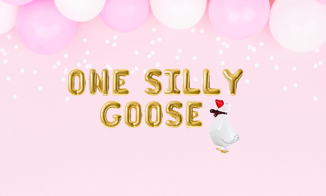 One Silly Goose Birthday Balloon Banner Goose Theme First Birthday ...