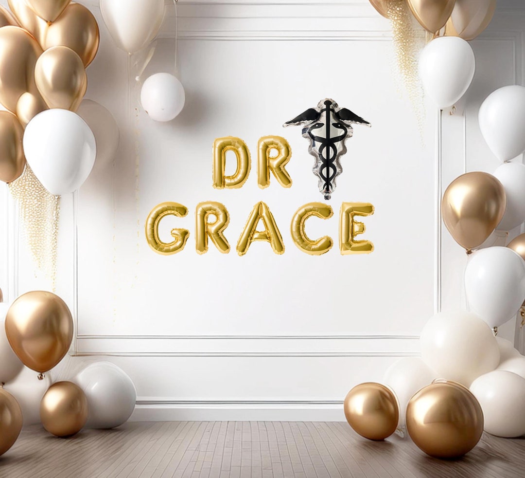 Personalized Doctor Balloon Banner Doctor Graduation Decorations Doctor ...