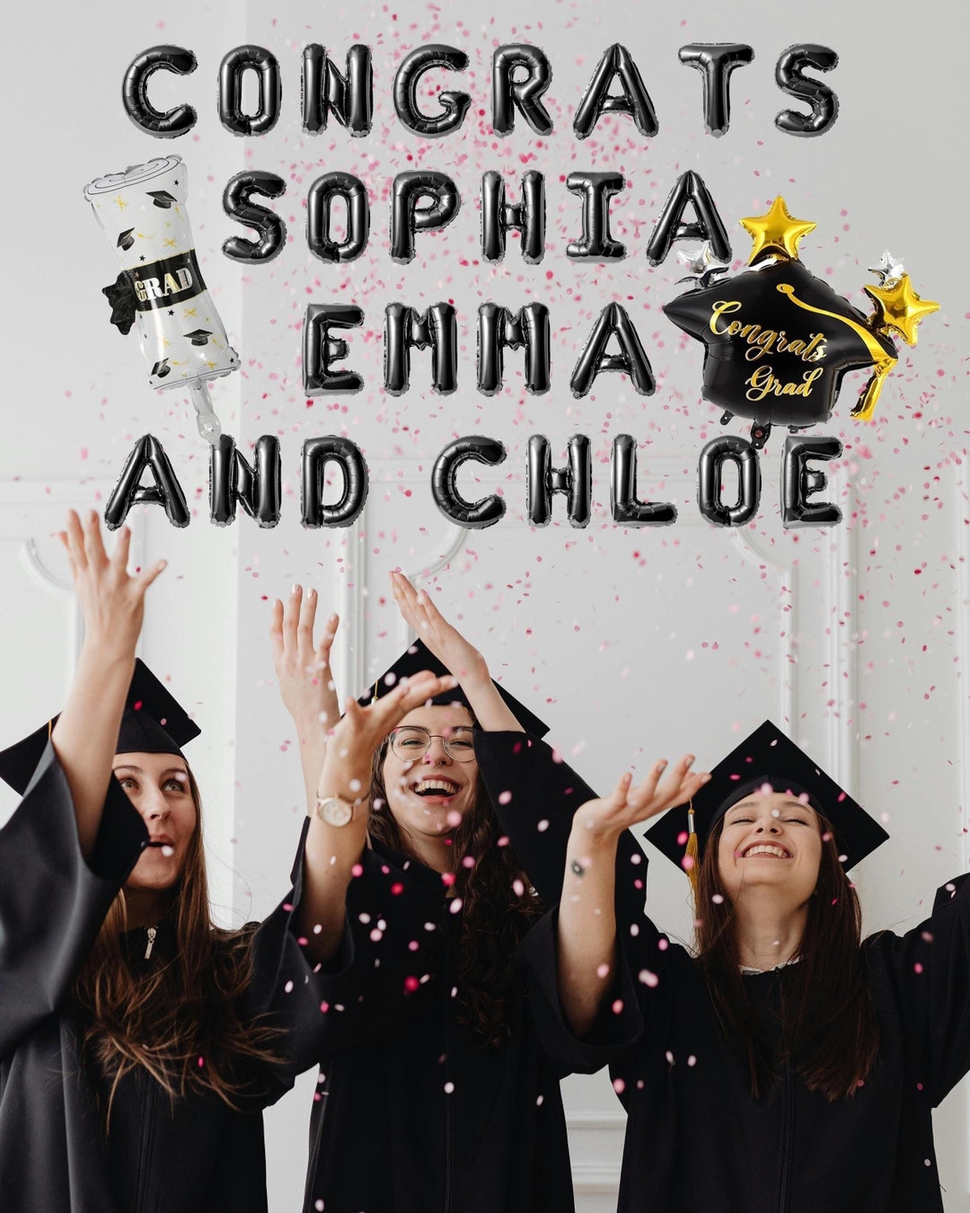 Congrats Graduation Balloon Banner Personalized Graduation Banner ...