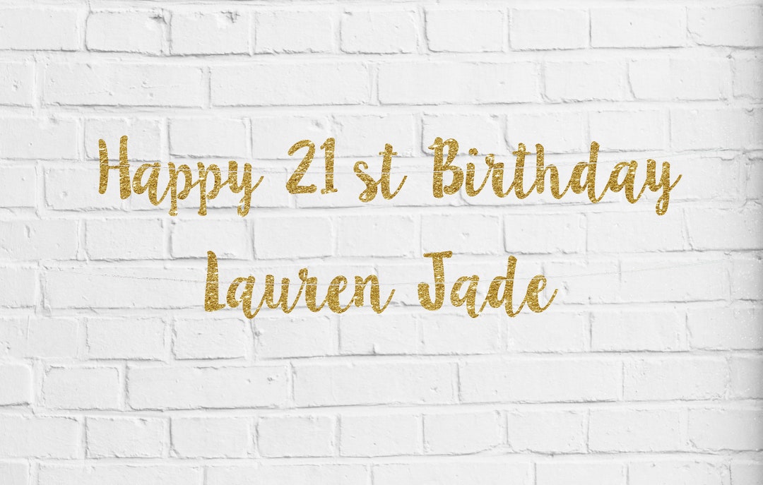 21st Birthday 21st Birthday Decorations 21 Birthday Banner Custom ...