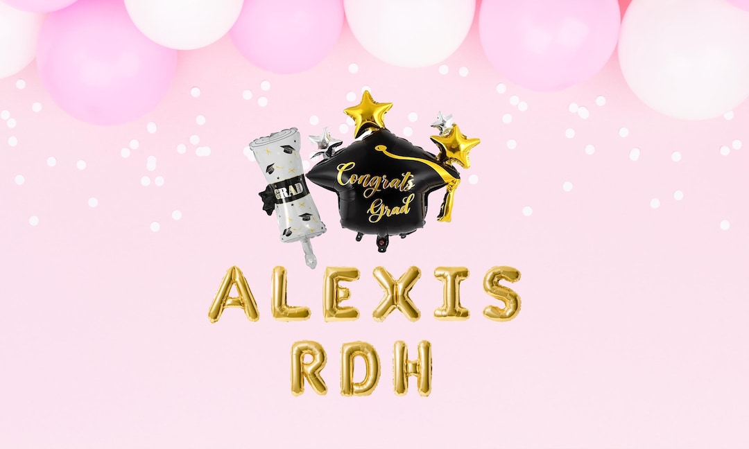 RDH Registered Dental Hygienist Balloon Banner Graduation Party ...