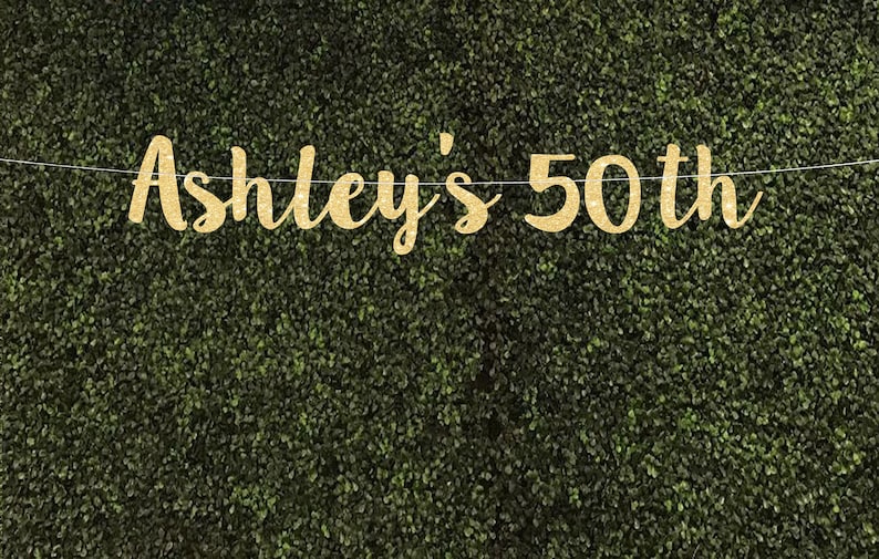 50th Birthday Custom Banner 50 Birthday Banner Personalized | Etsy