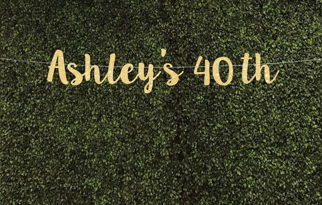 40th Birthday Custom Banner 40 Birthday Banner Personalized Banner 40 ...