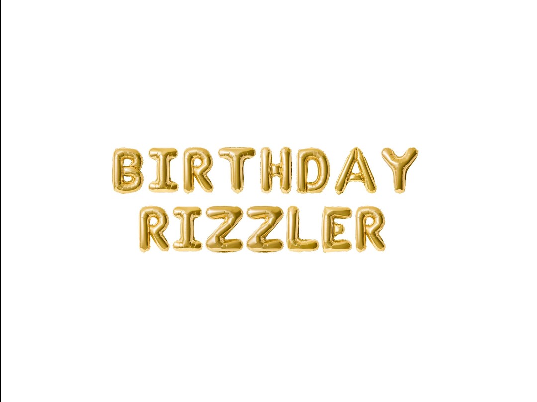Birthday Rizzler Balloon Banner Rizz Birthday Decorations Birthday ...