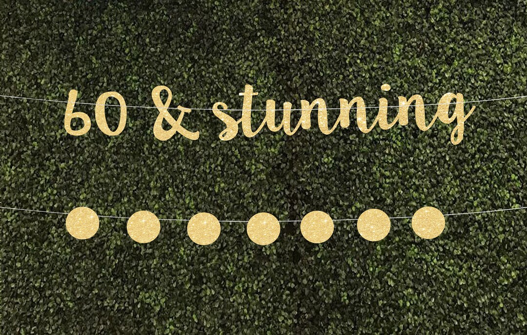 60 Birthday Banner 60th Birthday Decor 60 Birthday Decorations Birthday ...