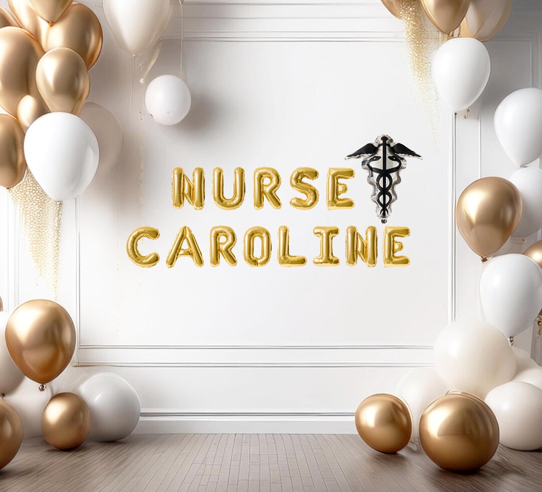 Nurse Graduation Balloon Banner Nurse Graduation Party Decorations RN ...