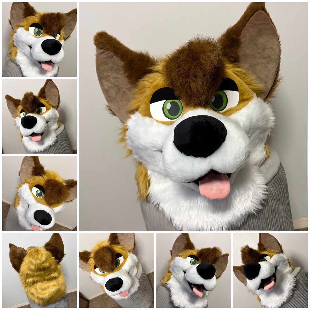 Ginger/chestnut Wolf Head - Etsy