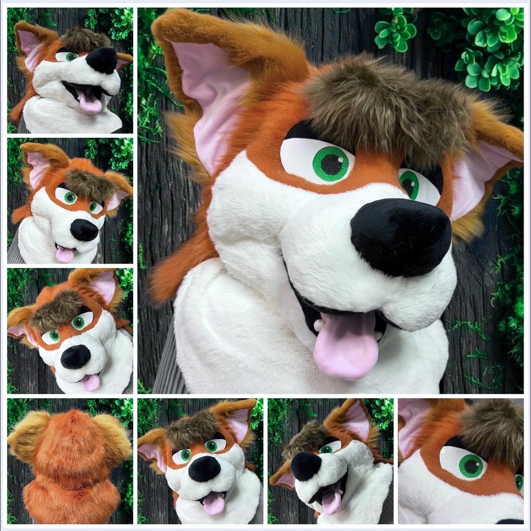 Amber Wolf Head - Etsy
