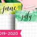 Wall Calendar 2020, Watercolor Calendar 2020, 2020 Printable Monthly ...
