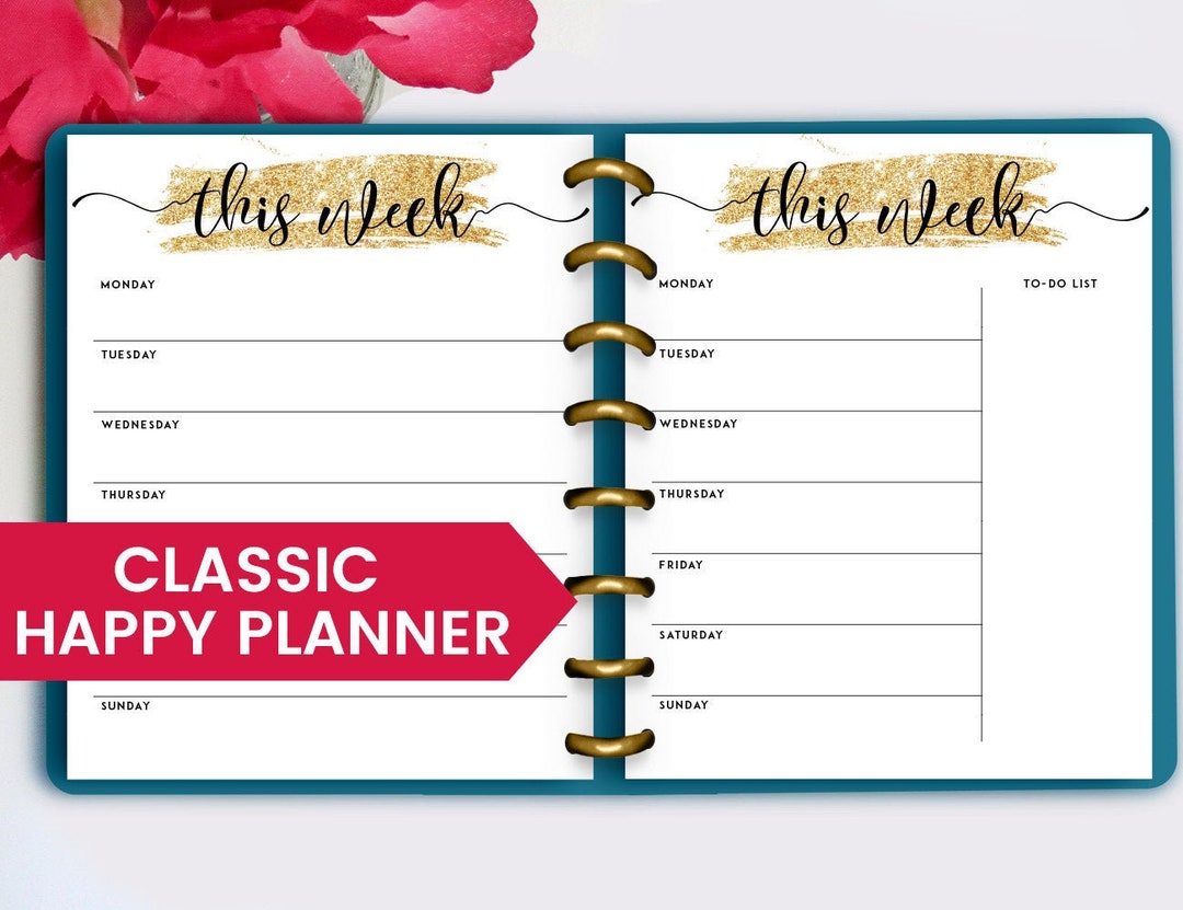 Happy Planner Classic Weekly Planner Printable | Classic HP Weekly ...