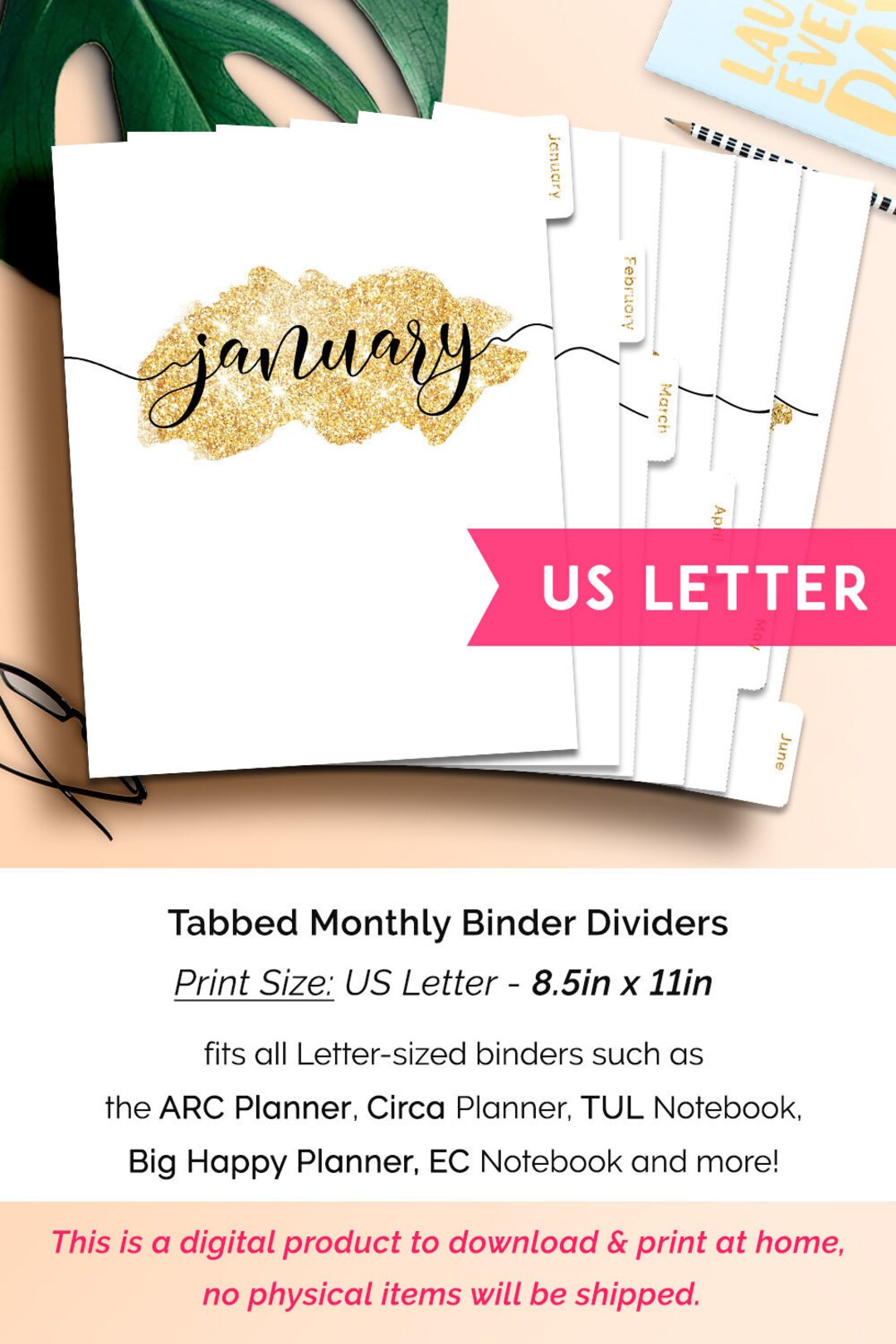 Binder Dividers ARC Planner Insert Big Happy Planner Dividers for ...