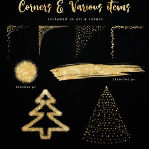 Glitter Confetti Clipart Borders, Gold Glitter Borders and Frames ...