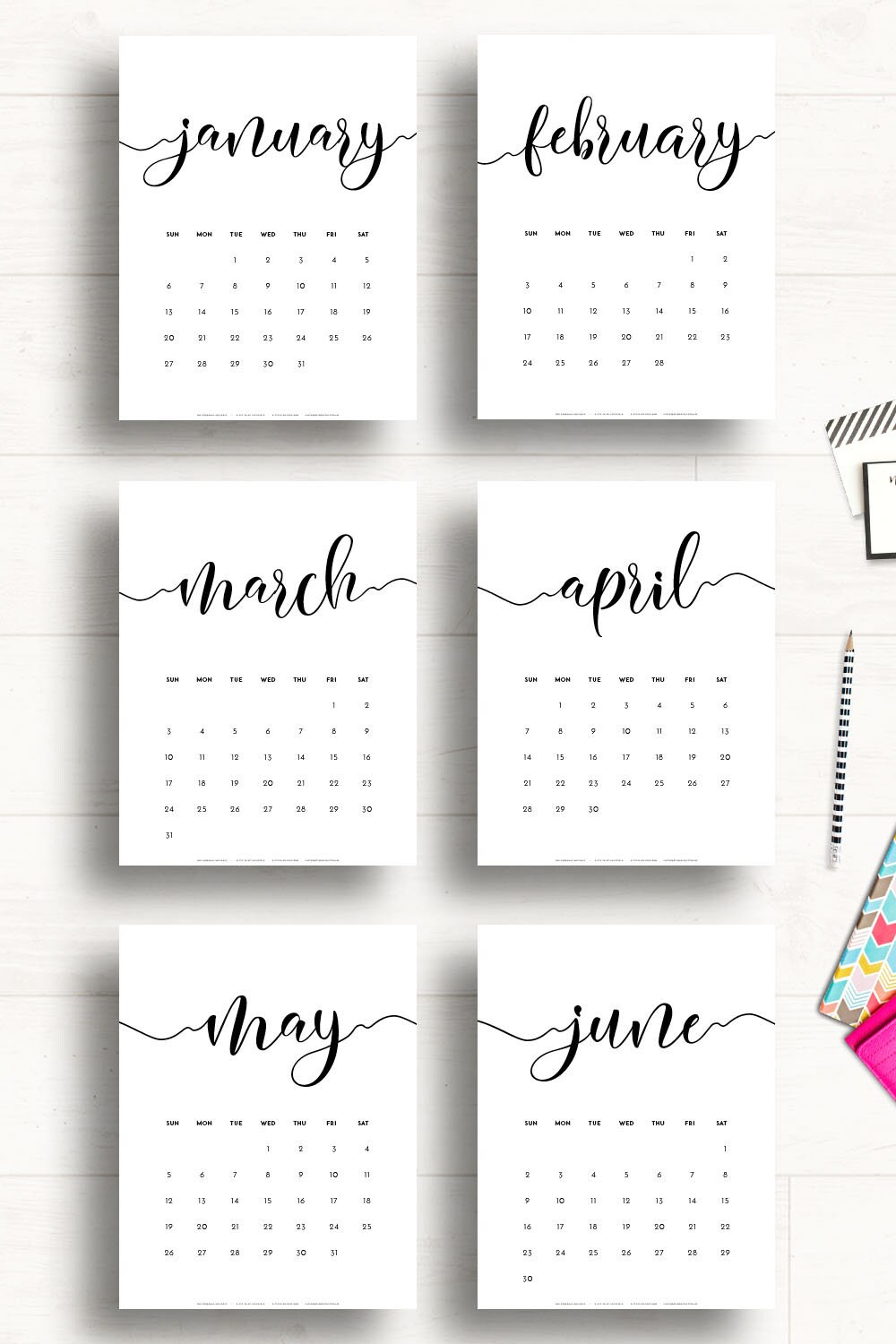 Printable Calendar 2022-2023 Wall Calendar 2022 Monthly | Etsy Canada