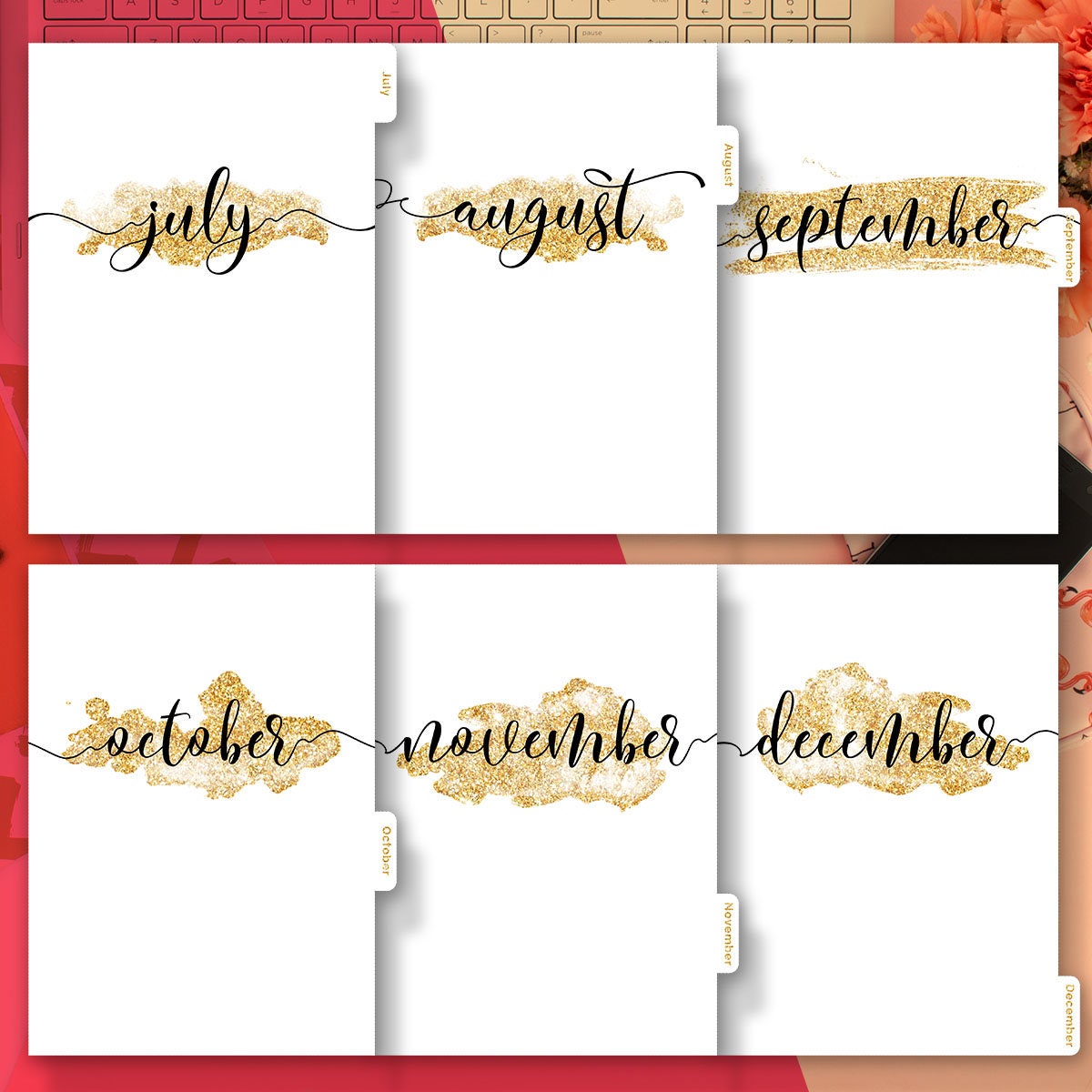 A5 Monthly Planner Dividers Monthly Planner Insert Printable - Etsy