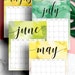 Wall Calendar 2020, Watercolor Calendar 2020, 2020 Printable Monthly ...