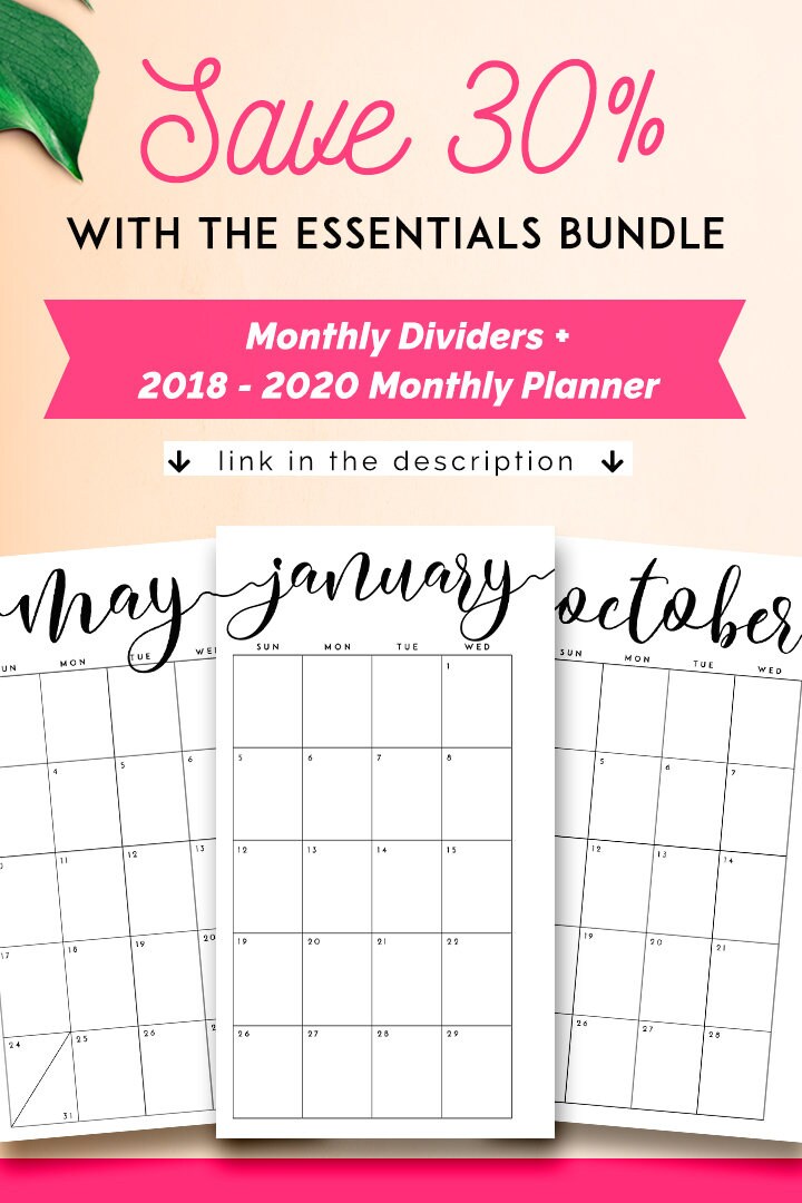 Personal Planner Dividers Personal Dividers Monthly Dividers - Etsy