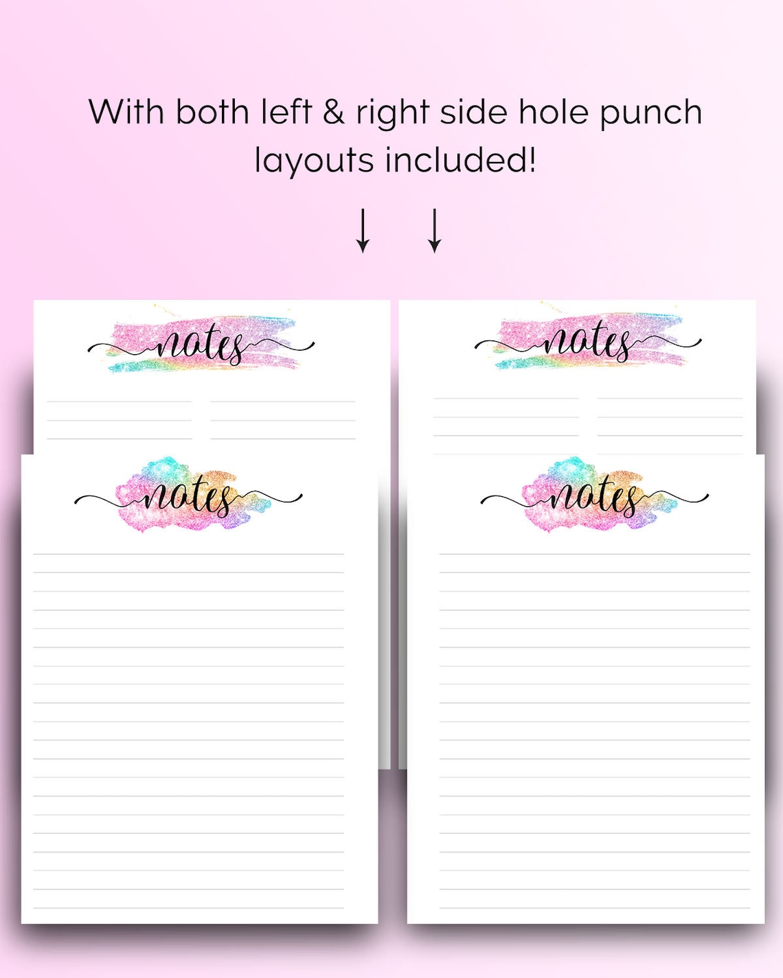 Happy Planner Insert, Happy Planner Notes Pages, Classic Happy Planner ...