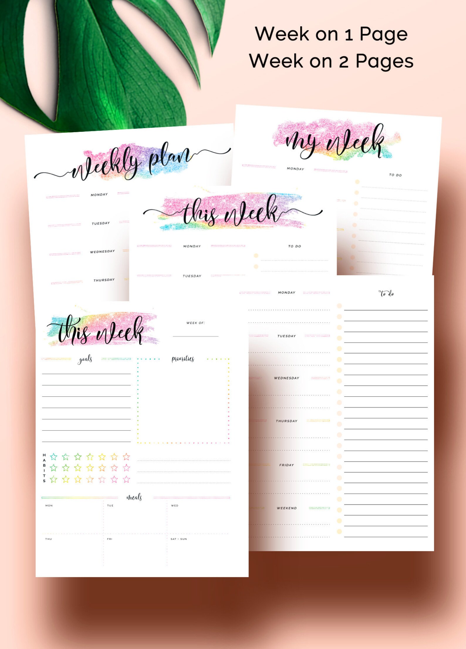 Big Happy Planner Inserts 2022-2023 // Big Happy Planner - Etsy Finland