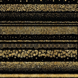 Glitter Confetti Clipart Borders, Gold Glitter Borders and Frames ...