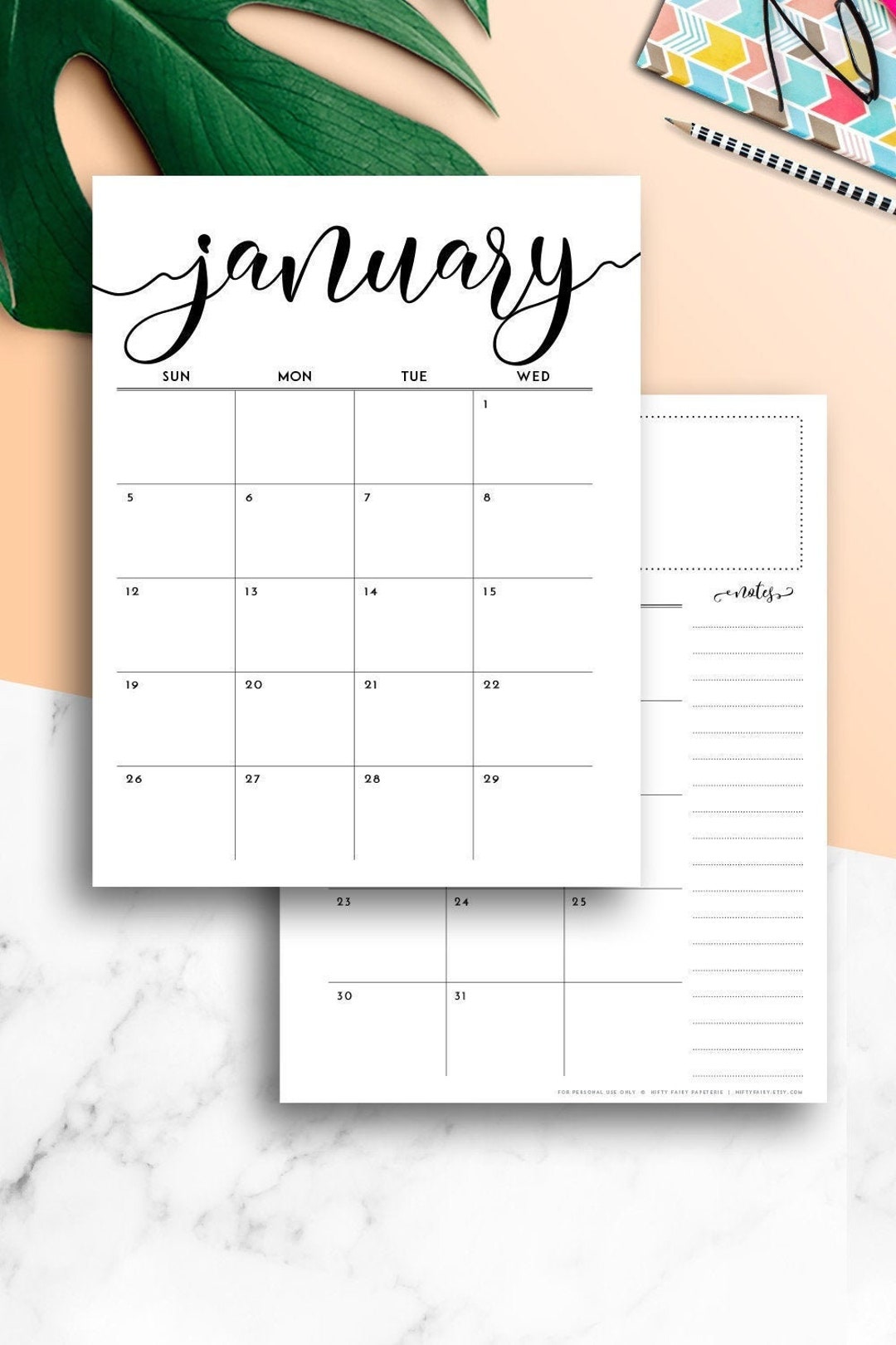 2021-2022 Planner Printable Monthly ARC Planner Inserts, 2022 Tul ...