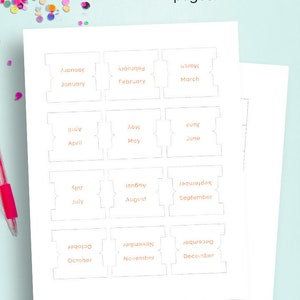 Binder Dividers Arc Planner Dividers Circa Monthly Planner Dividers TUL ...