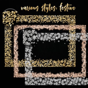 Glitter Confetti Clipart Borders, Gold Glitter Borders and Frames ...