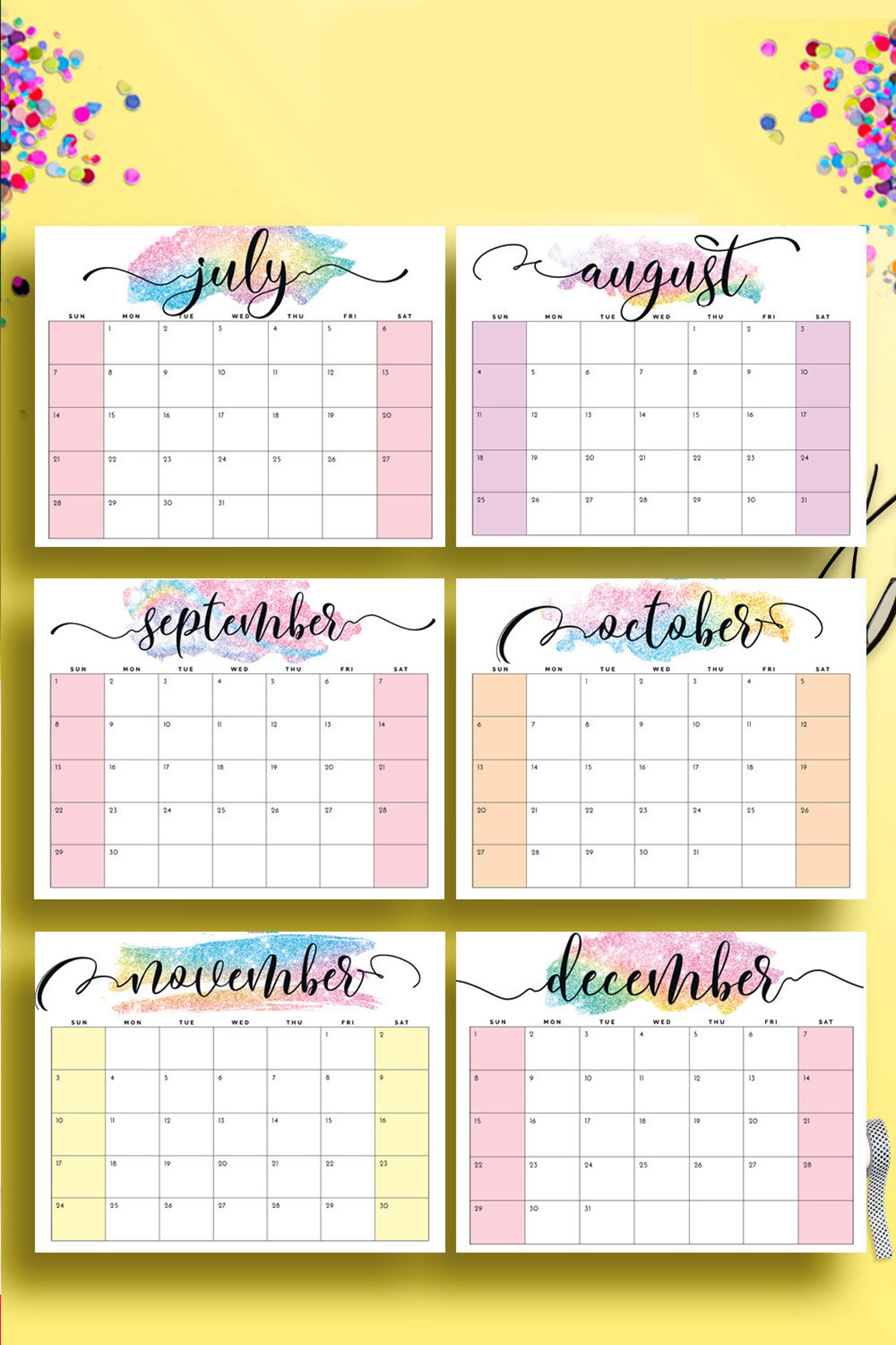 Desk Calendar 2022 Monthly Planner 2022-2023 Printable | Etsy