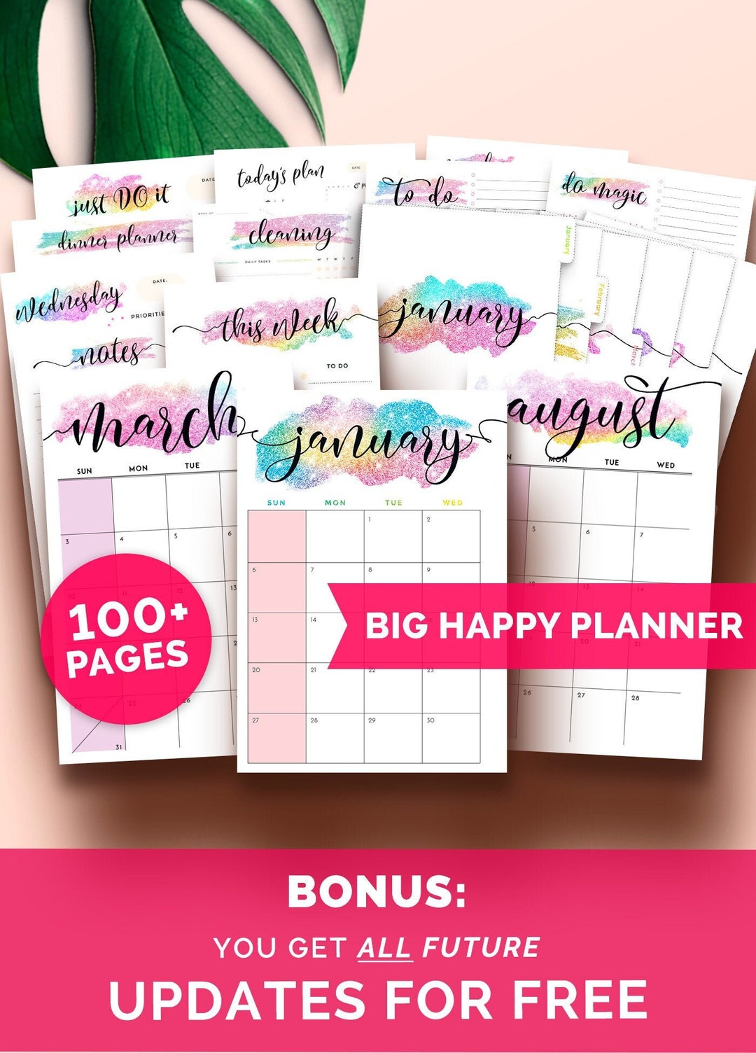 Big Happy Planner Inserts 2022-2023 // Big Happy Planner Refill 2022 ...