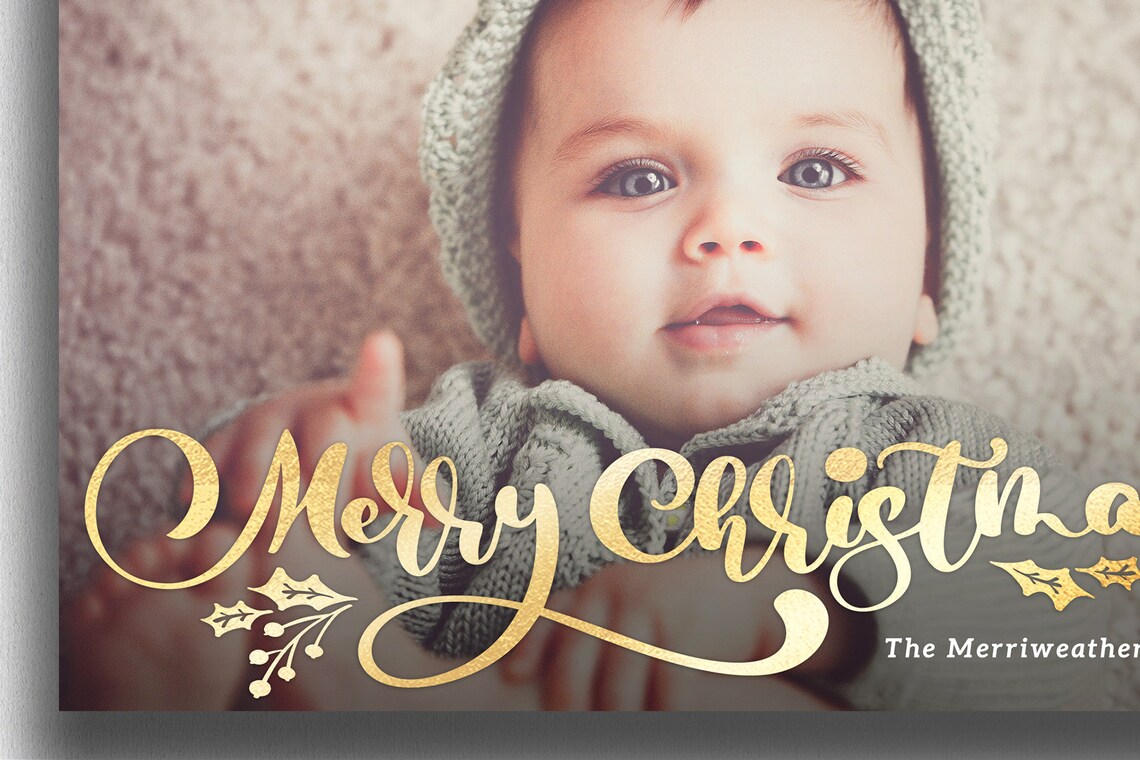 Photoshop Christmas Card Template Photographers \ Photo Christmas Card ...