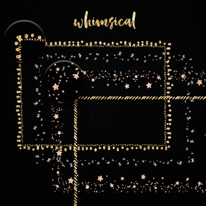 Glitter Confetti Clipart Borders, Gold Glitter Borders and Frames ...
