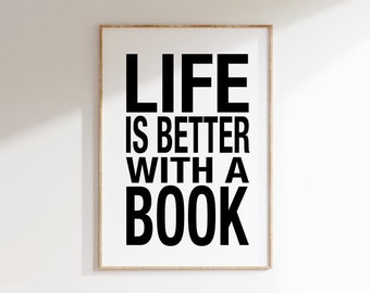 Life is Better With a Book, Book Lovers Design PNG - Etsy