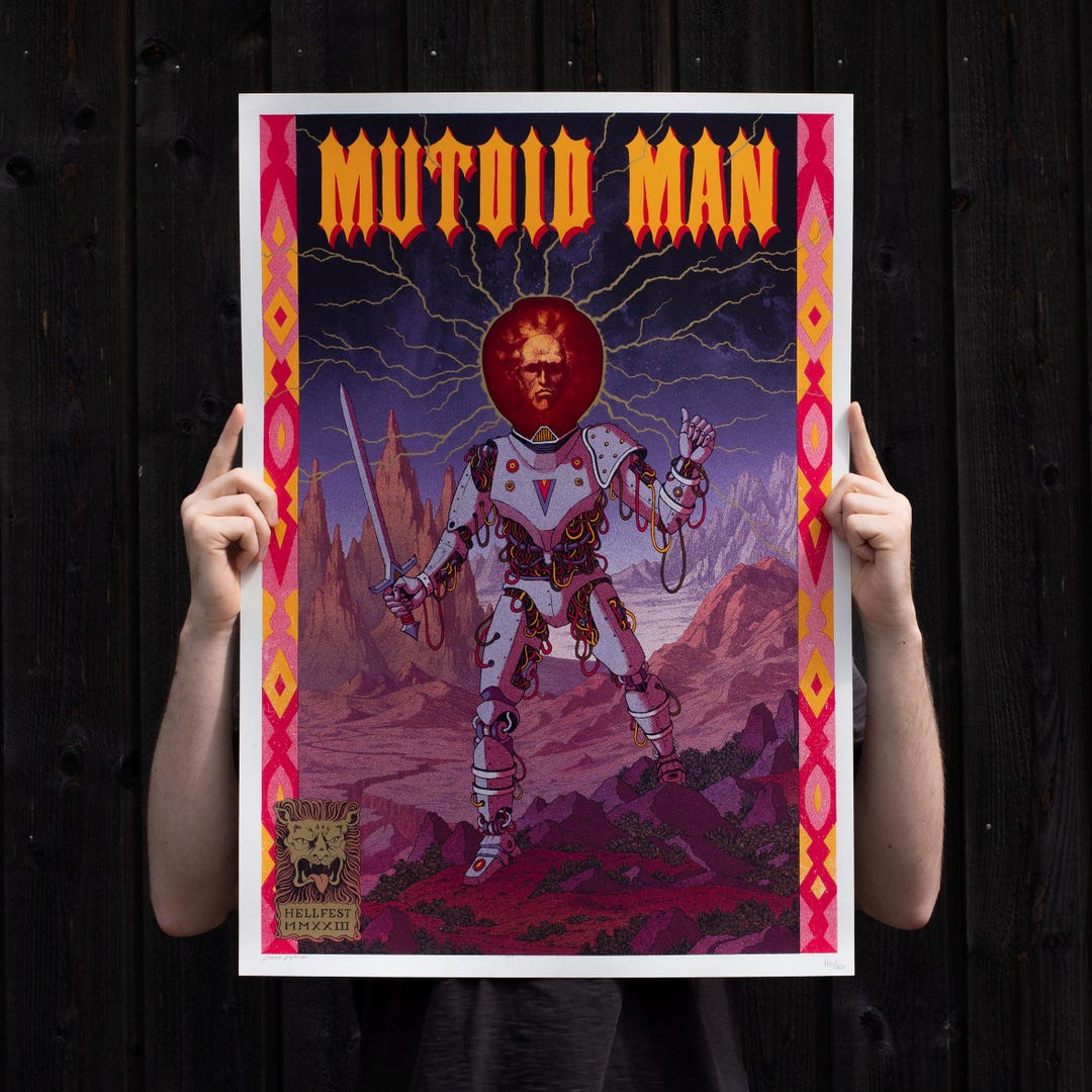 Mutoid Man Hellfest 2023 - Screenprinted Poster by Douwe Dijkstra - Etsy
