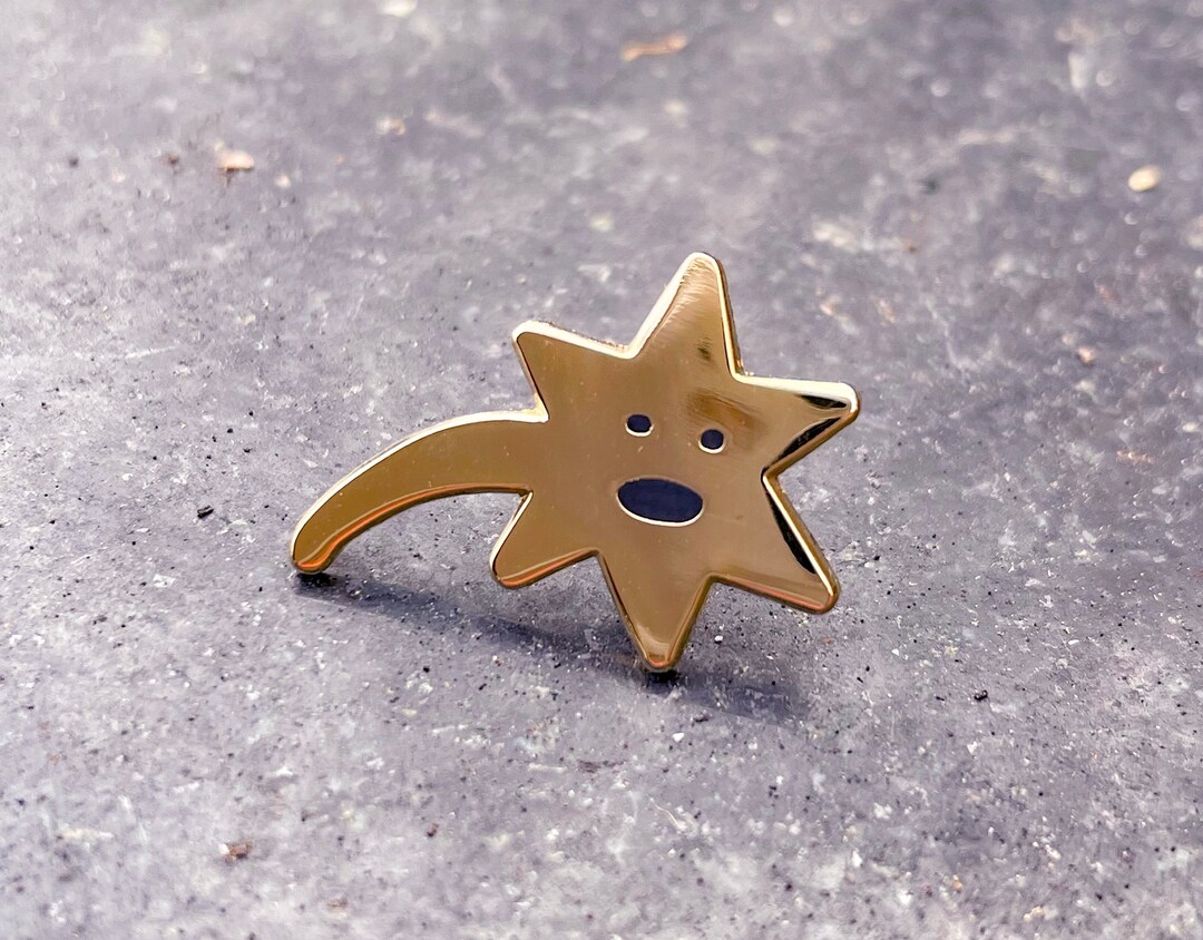 Tiny Shooting Star Hard Enamel Pin | Space | Gold Star | Knetterijs ...