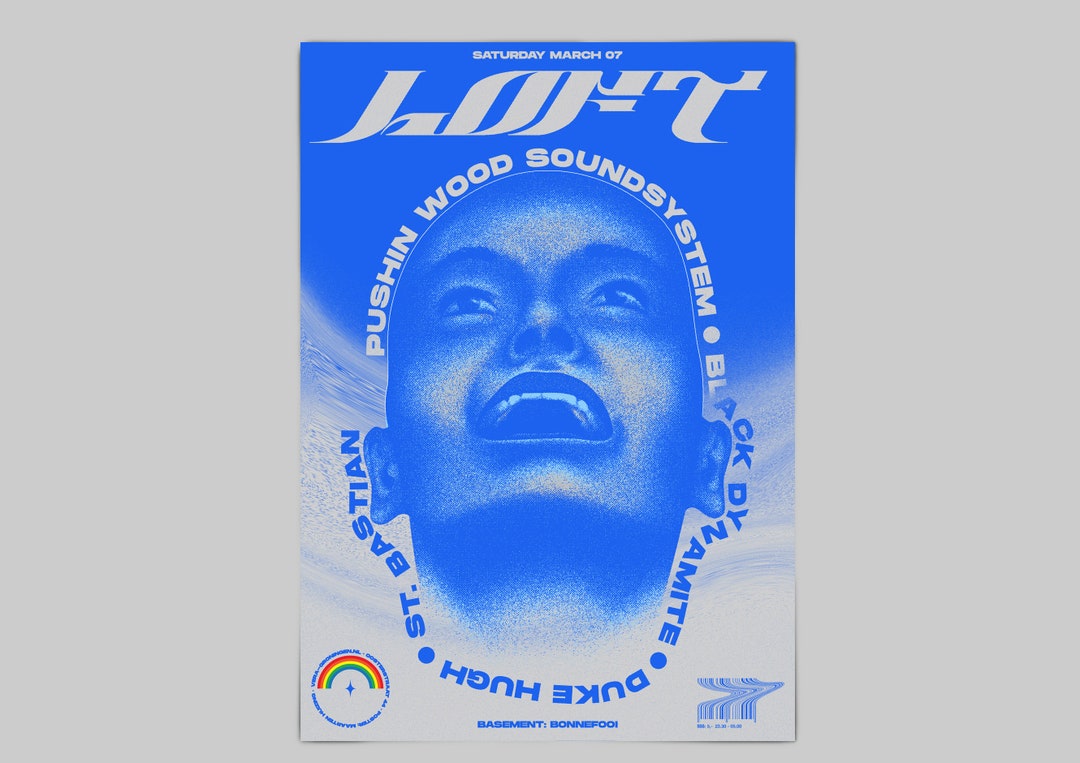 Euphoric Face Poster von Maarten Huizing | Tanzevent Poster | Gig ...