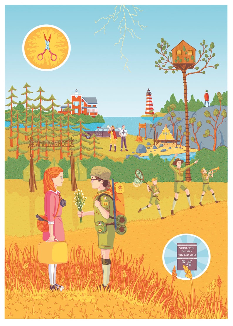 Wes Anderson's Moonrise Kingdom artprint made by the | Etsy