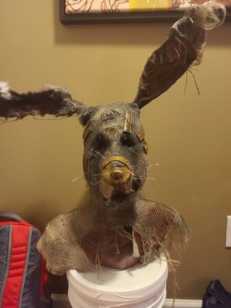 Rabbit Scarecrow Scary Halloween Mask - Etsy