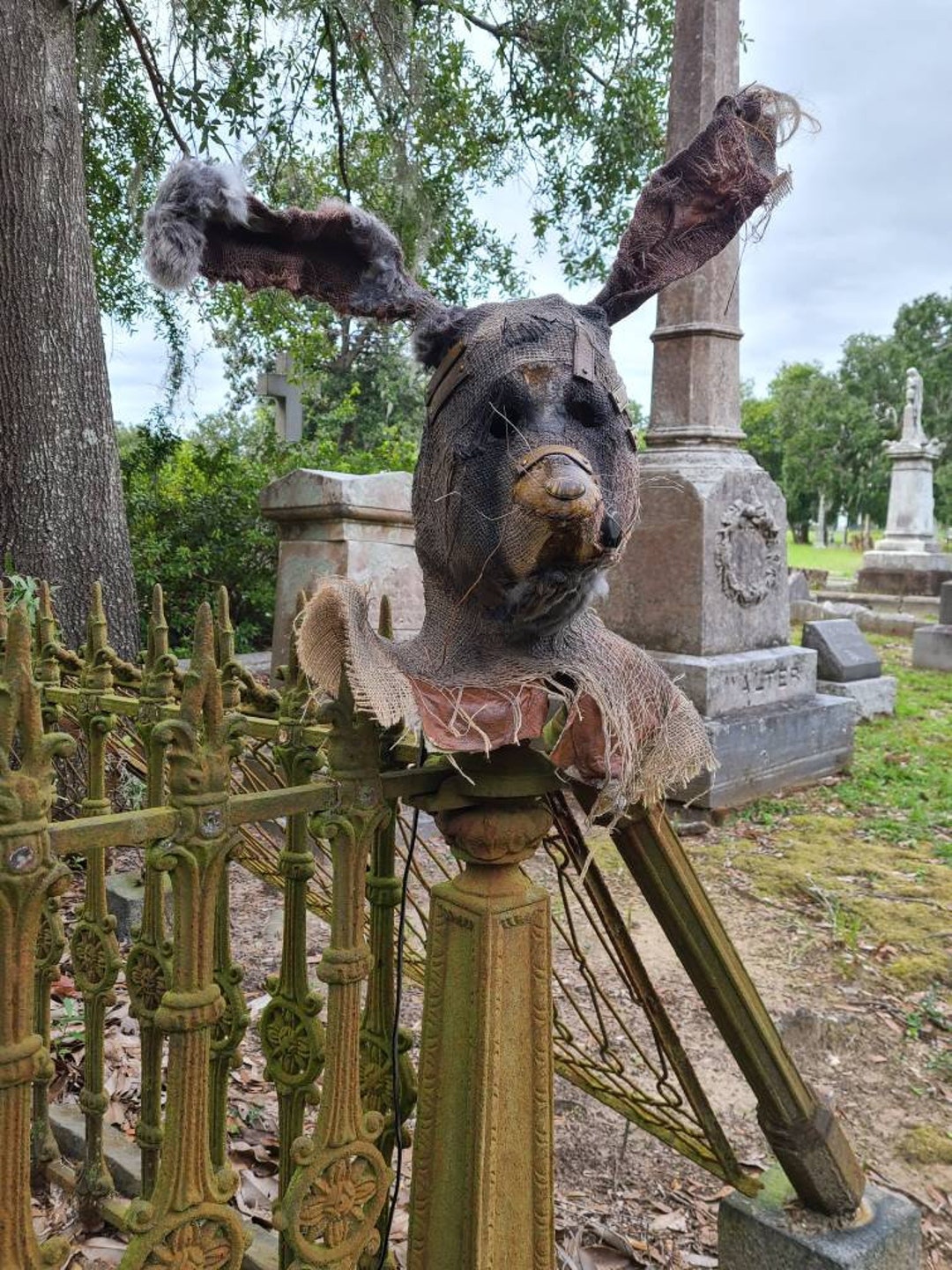 Rabbit Scarecrow Scary Halloween Mask - Etsy