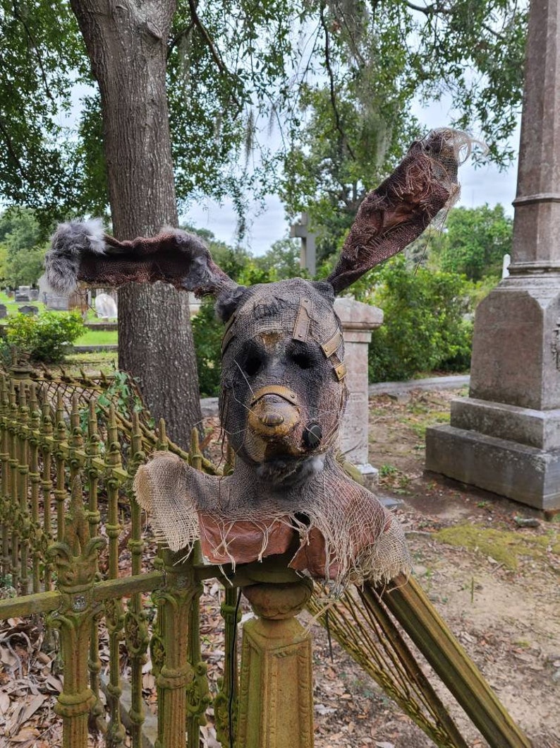 Rabbit Scarecrow Scary Halloween Mask - Etsy