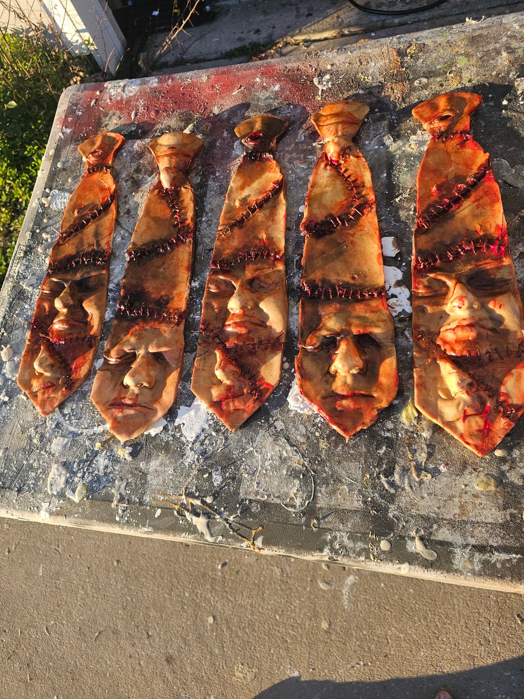 Human Skin Tie Custom Scary Halloween Bloody - Etsy