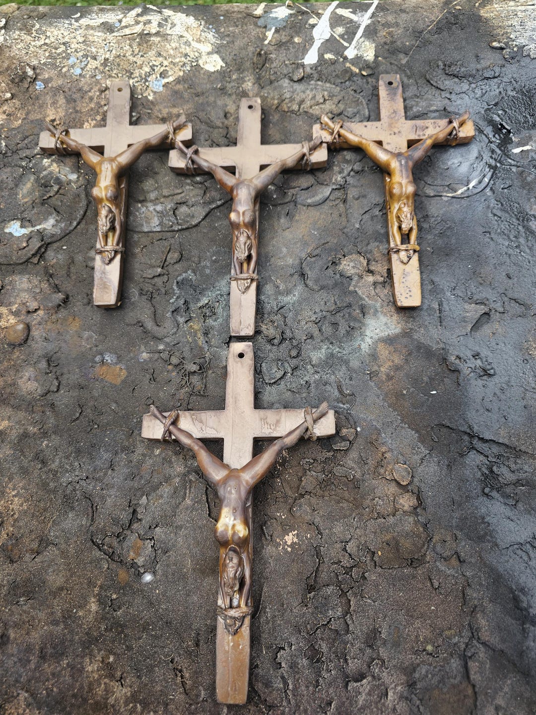 Crucified Lady Upside Down Hanging Wall Cross Gothic Decoration - Etsy ...