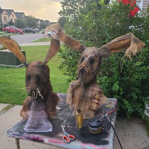 Rabbit Scarecrow Scary Halloween Mask - Etsy