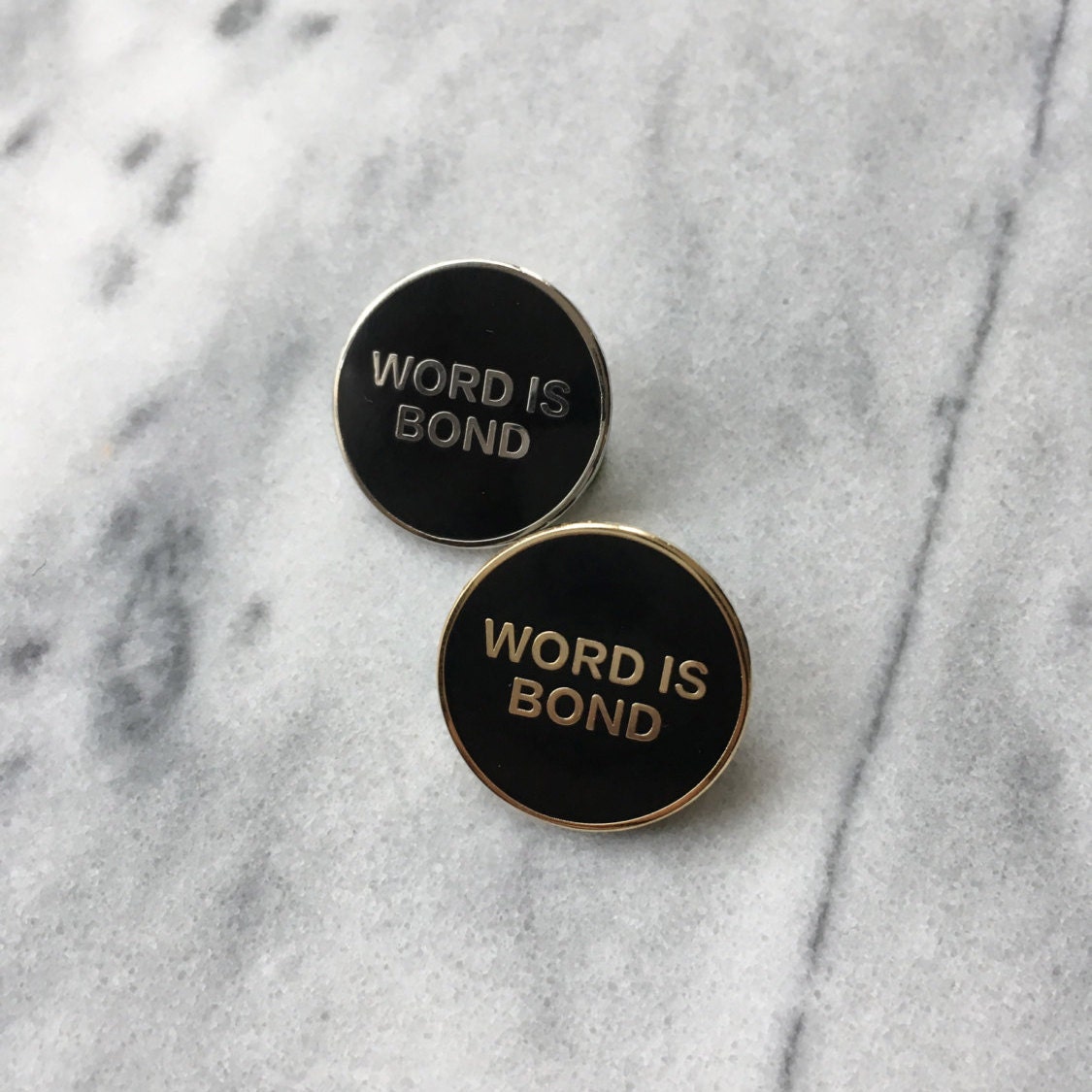 Word is Bond Hard Enamel Pin - Etsy