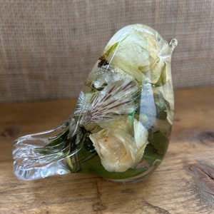Flower Bouquet Preservation Resin Bird Robin Memorial Keepsake Wedding ...