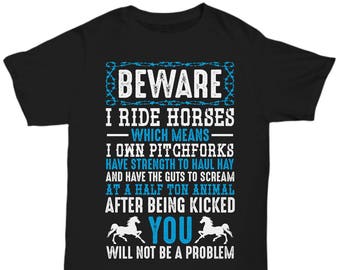Funny horse shirt | Etsy