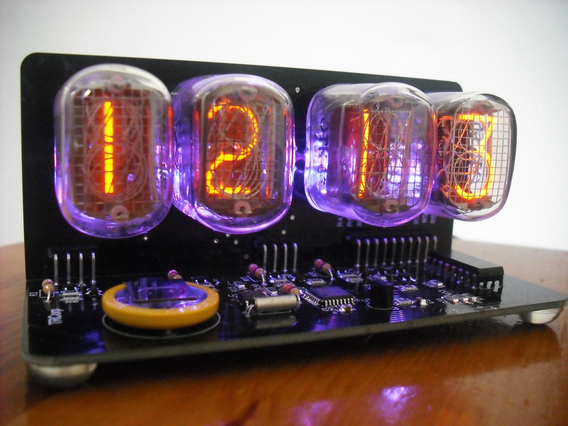 Nixie Tube Clock With IN-12 Tube Led Rgb Backlight Black PCB - Etsy