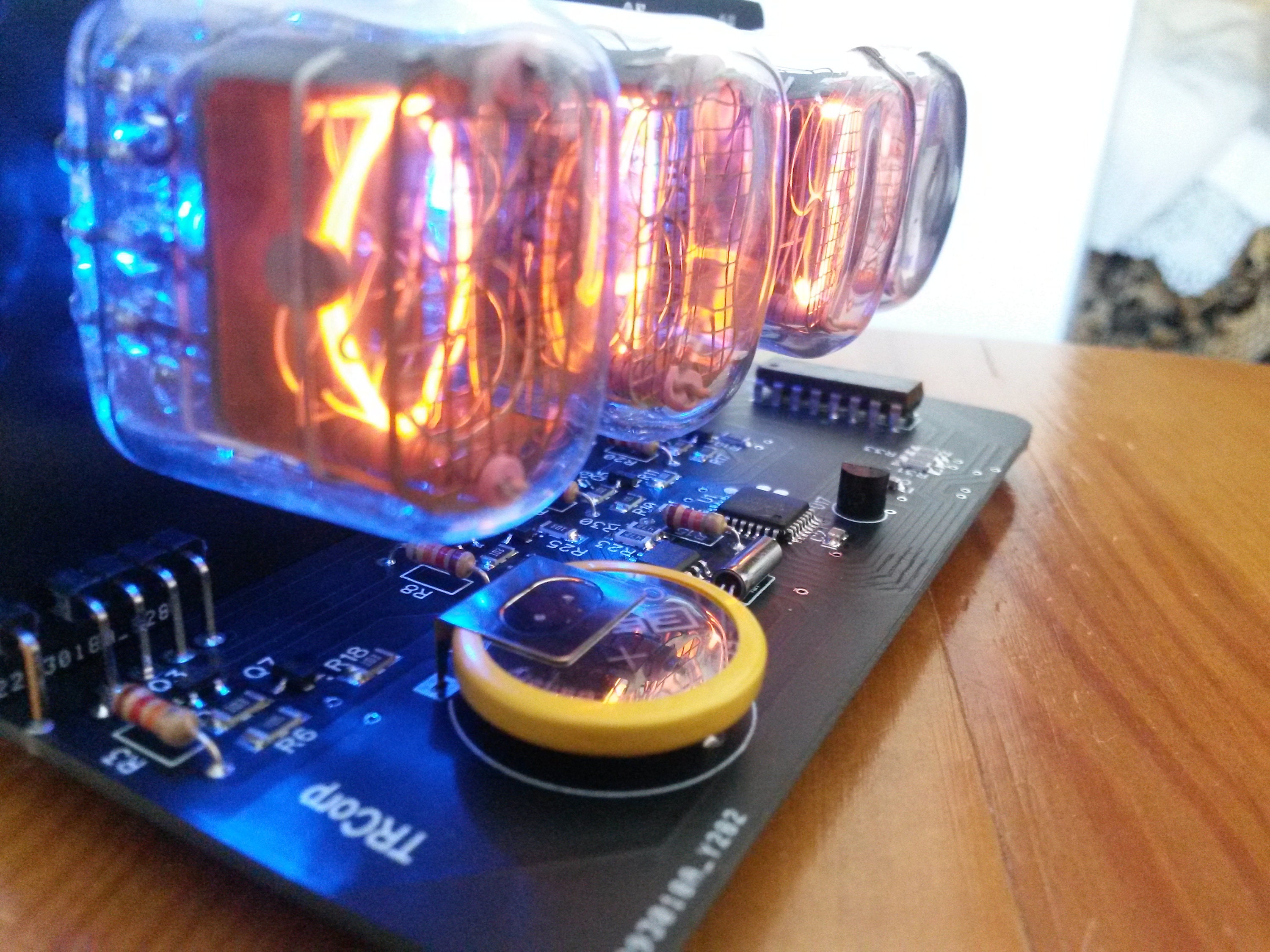 Nixie Tube Clock Kit With IN-12 Tube LED Blue Backlight Black PCB - Etsy