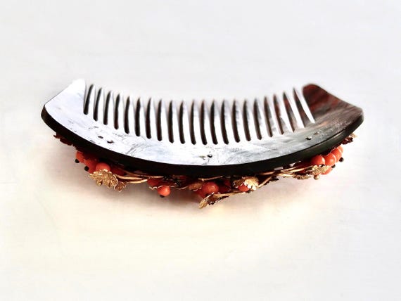 Antique Payneta 8K Gold Vine Coral Grape Clusters - P… - Gem