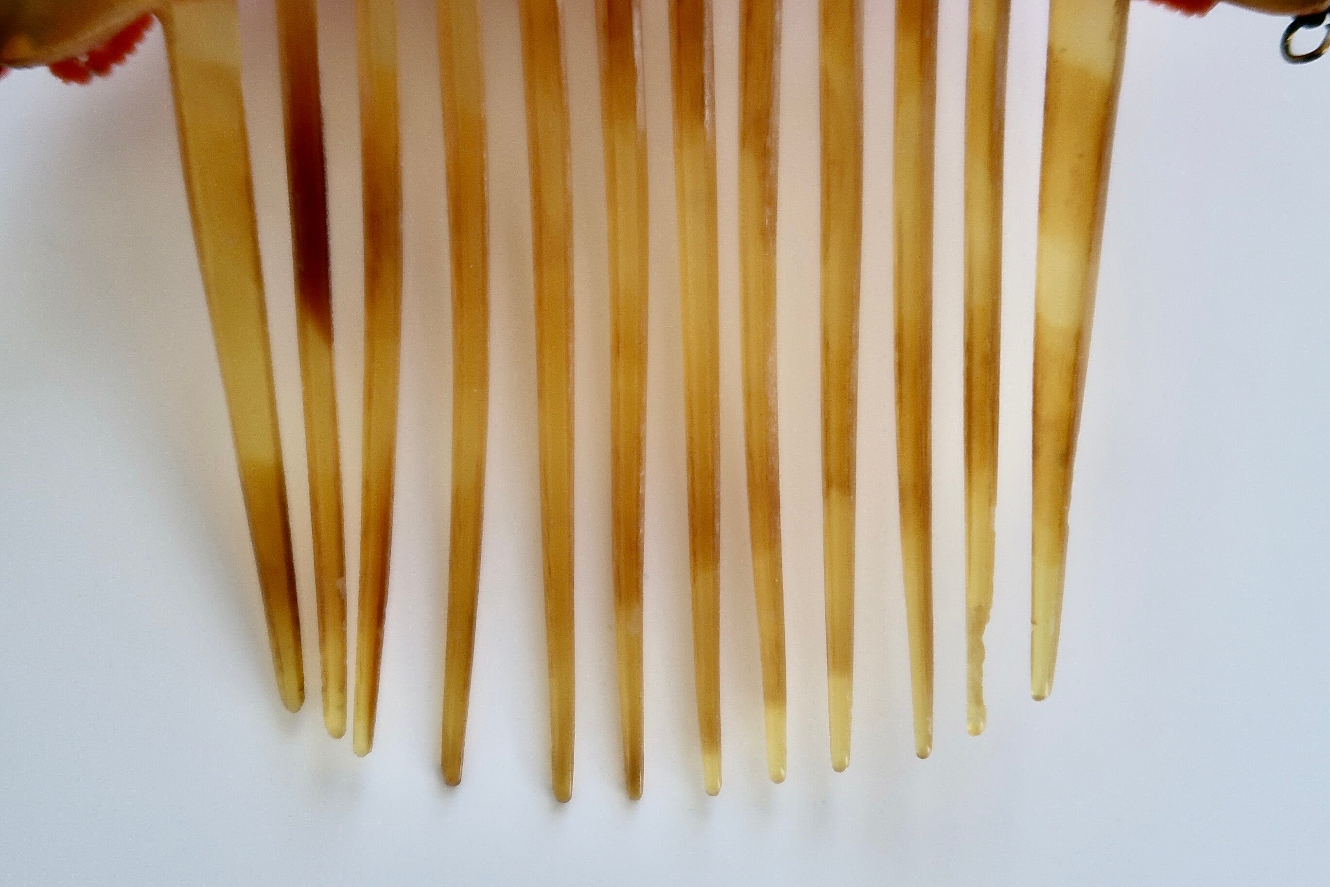 Antique Italian Red Coral Comb W Fitted Case Victorian - Etsy