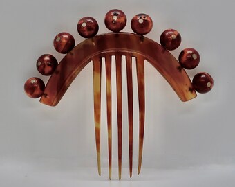 Vintage Rare Victorian 1800s Hinged BALL HAIR COMB Peigne Josephine - Etsy